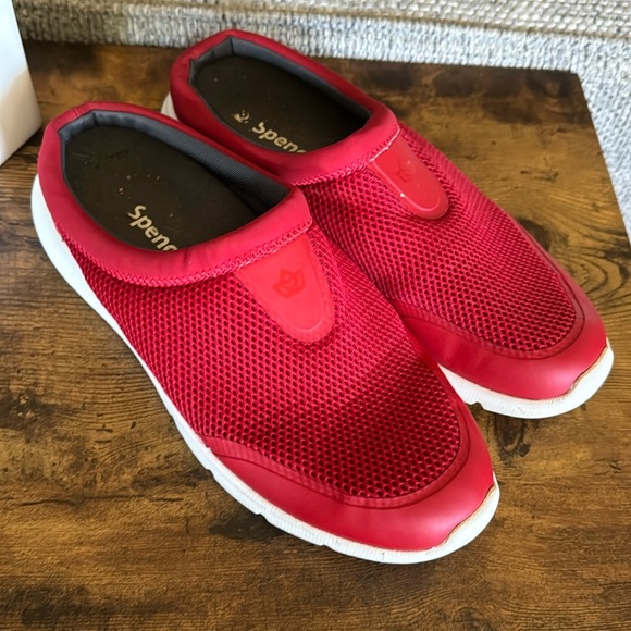 Spenco | Shoes | Spenco Red Slipons Shoes | Poshmark